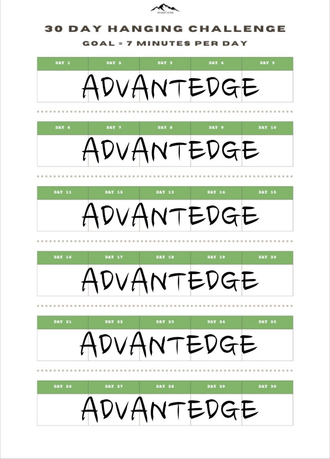 30 Day Hanging Challenge for Absolute Beasts - Etsy