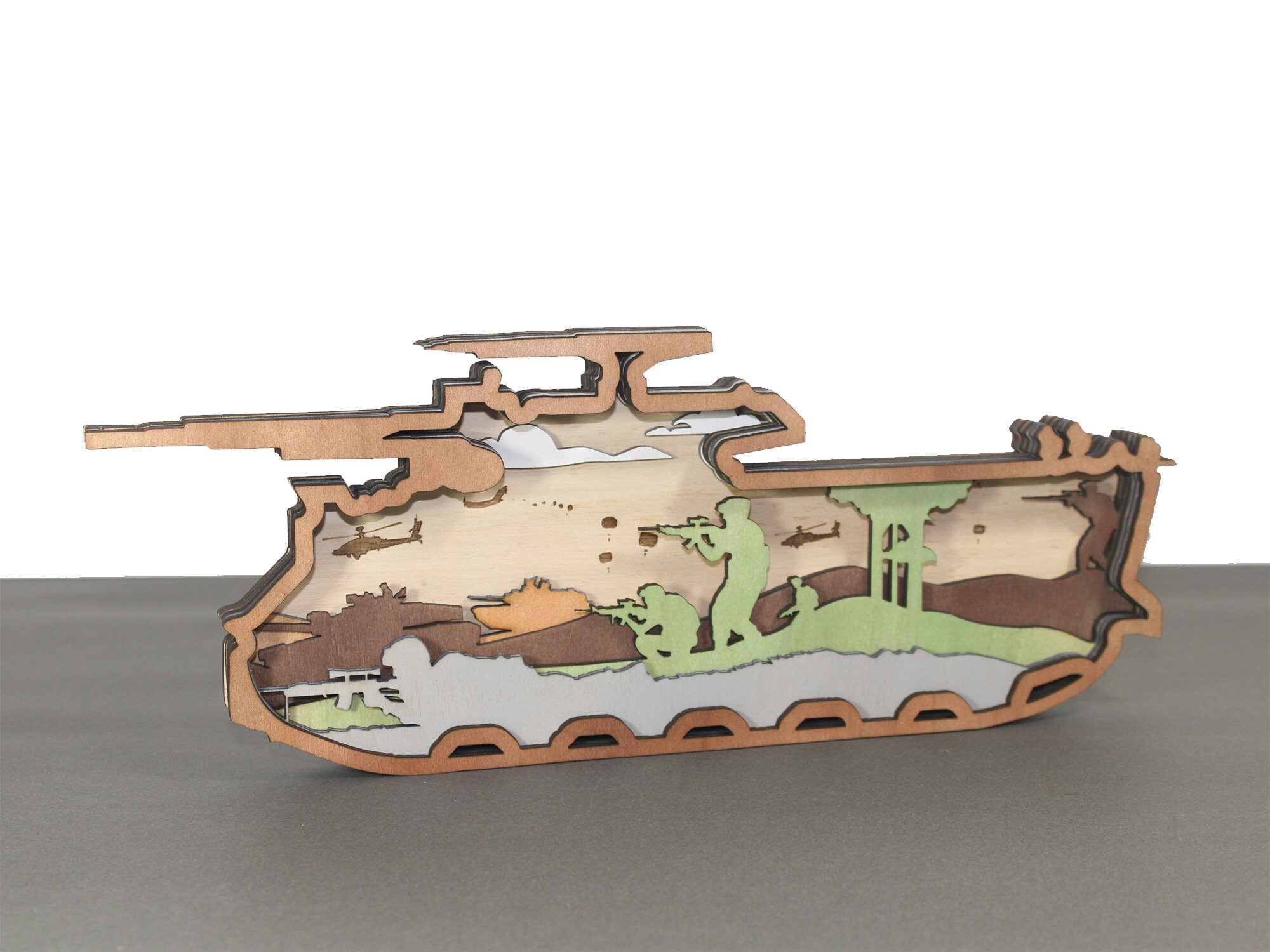 Laser Cut Files, Tank SVG , Army SVG, Multilayer for Laser, Wooden Gome ...