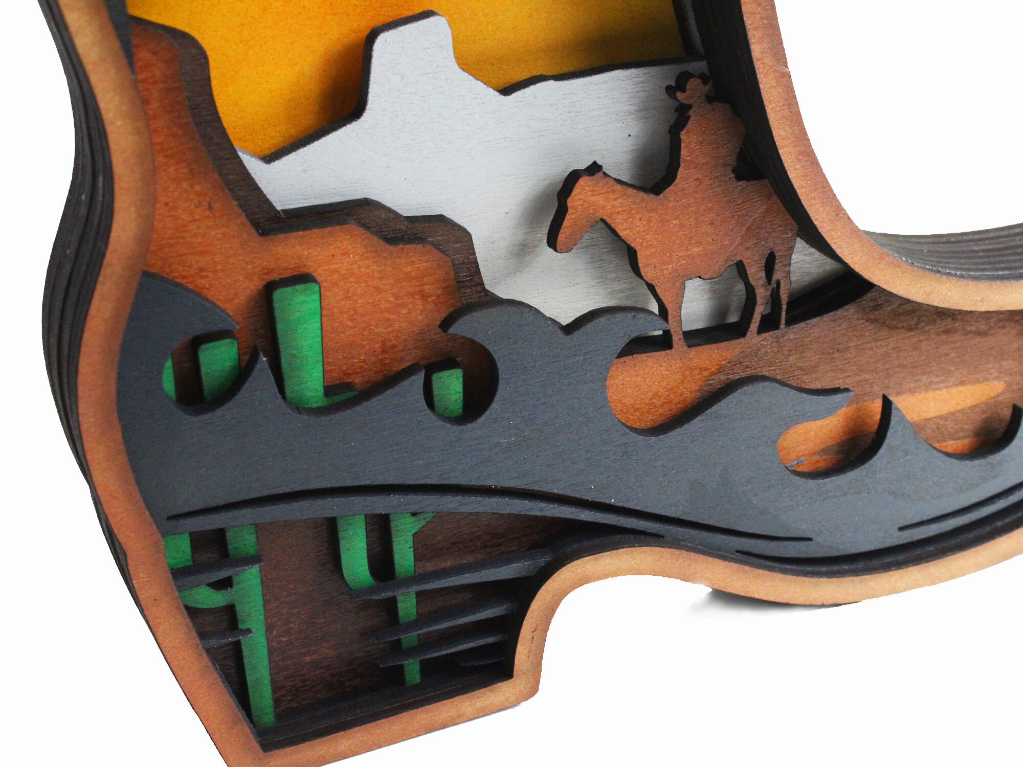 Cowboy Boots SVG / Laser Cut Files / 3D Effect / Project File for ...
