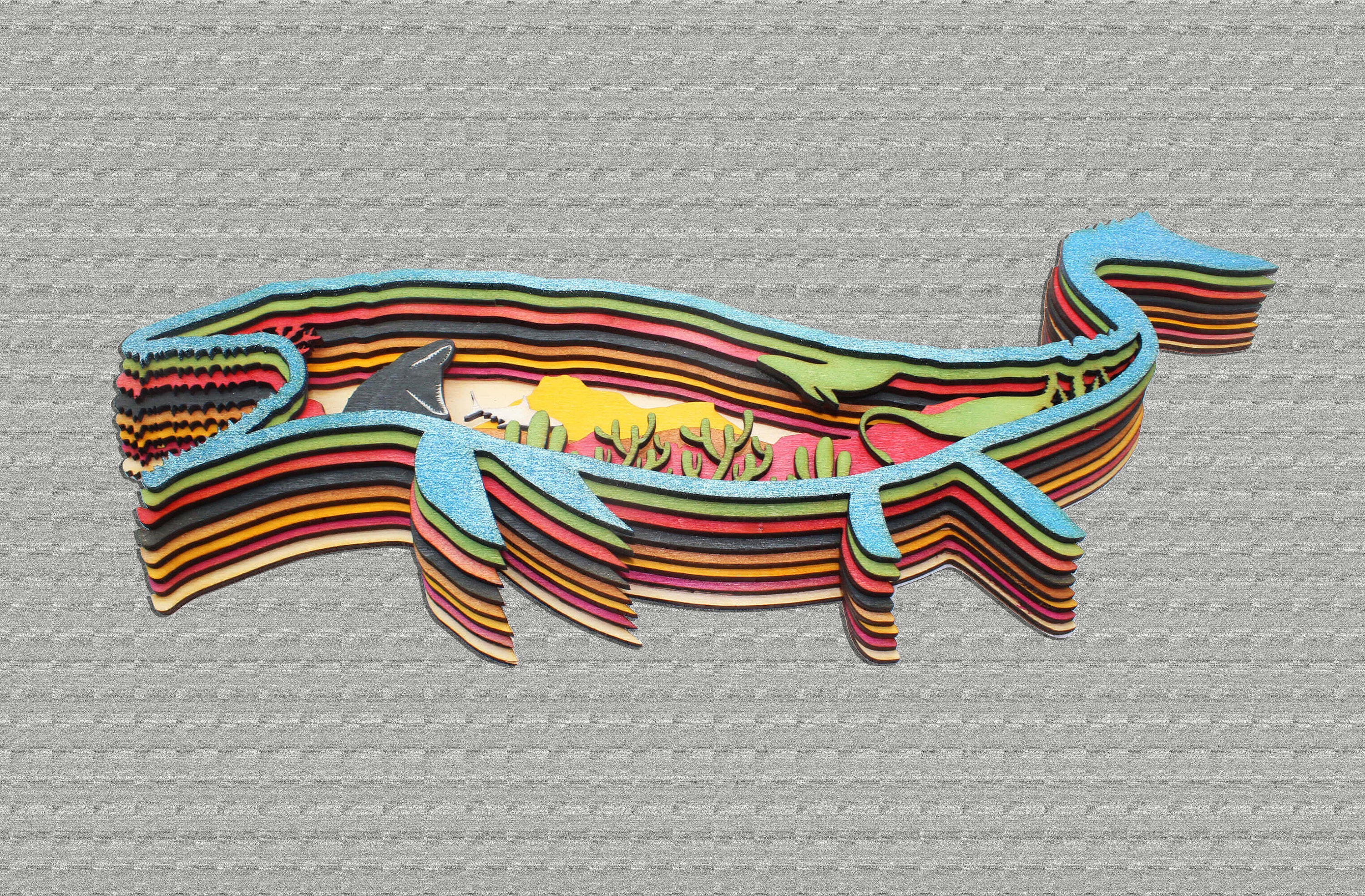 Mosasaurus SVG, Laser Cut File, Layered Dinosaur for Glowforge, 3D ...