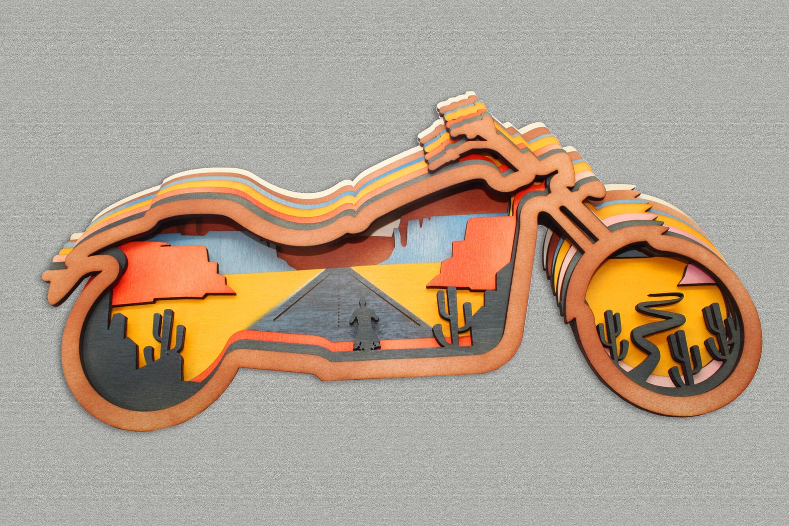Motorcycle SVG, Laser Cut Files, Layered Motorcycle for Glowforge, 3D ...