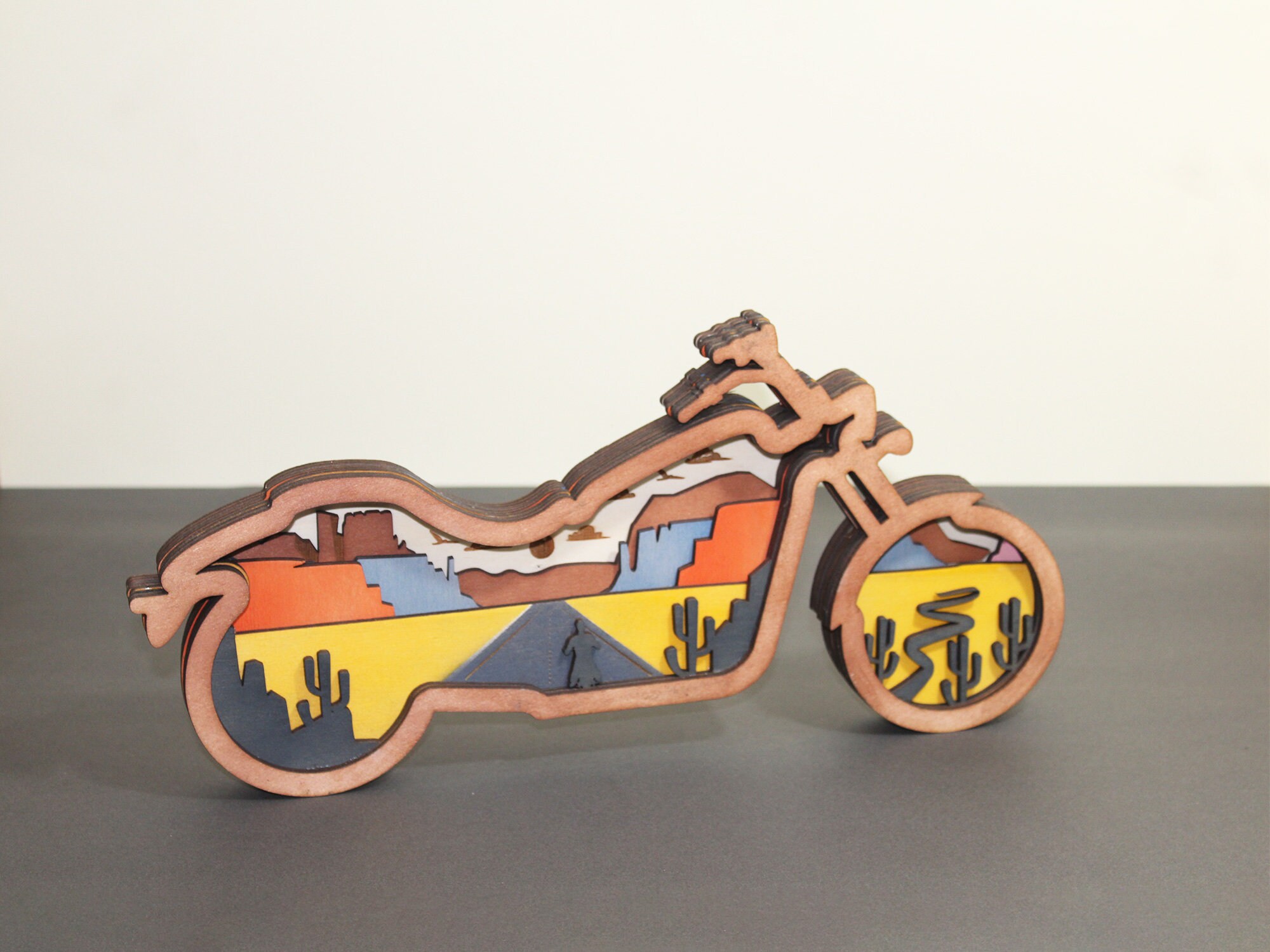 Motorcycle SVG / Laser Cut Files / Layered Motorcycle for Glowforge ...