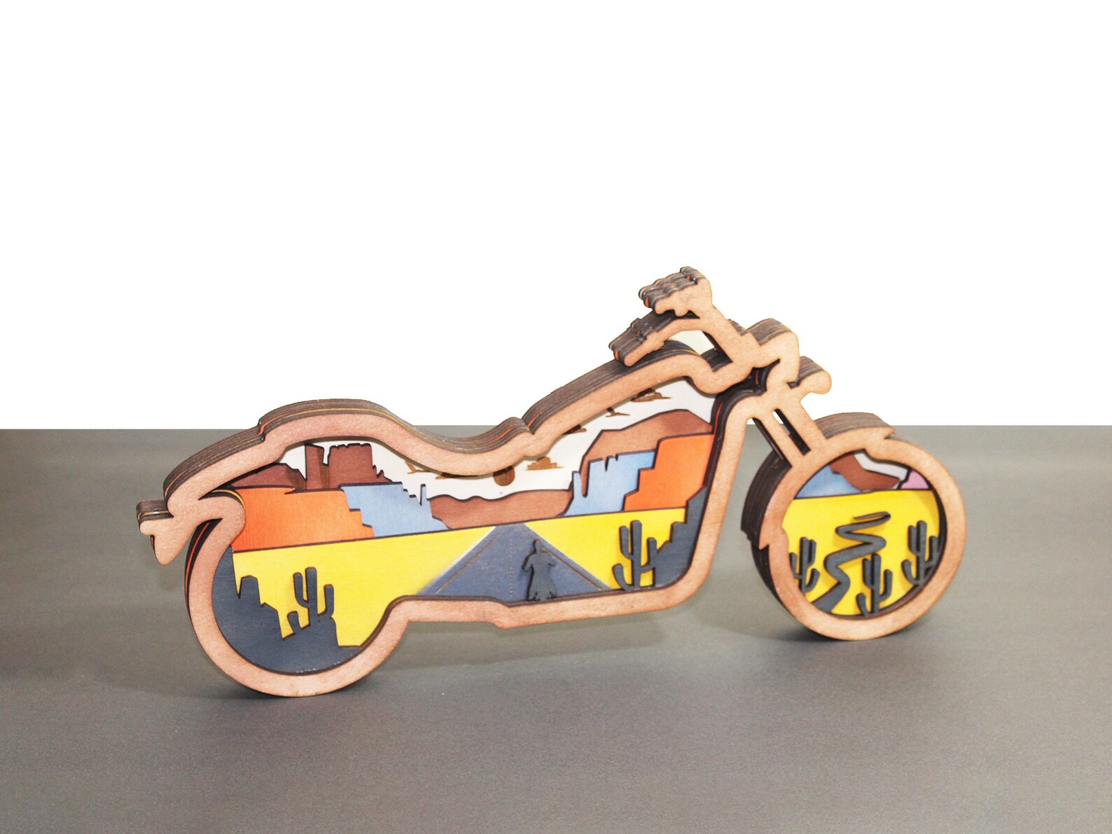 Motorcycle SVG, Laser Cut Files, Layered Motorcycle for Glowforge, 3D ...