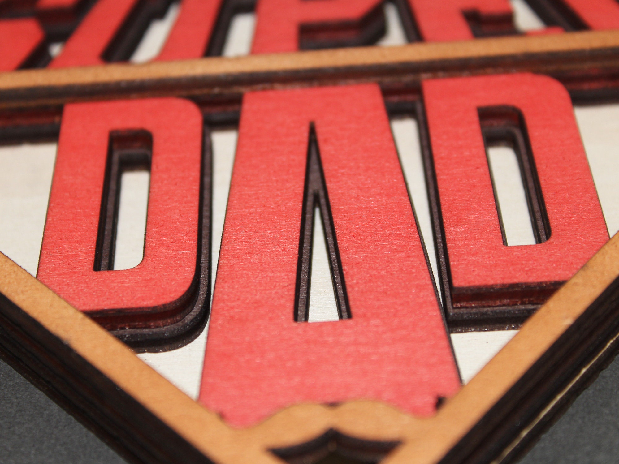 Father's Day Laser Cut File , Father's Day Idea, Super Dad, Project for ...