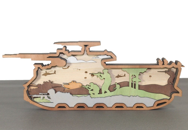 Laser Cut Files, Tank SVG , Army SVG, Multilayer for Laser, Wooden Gome ...