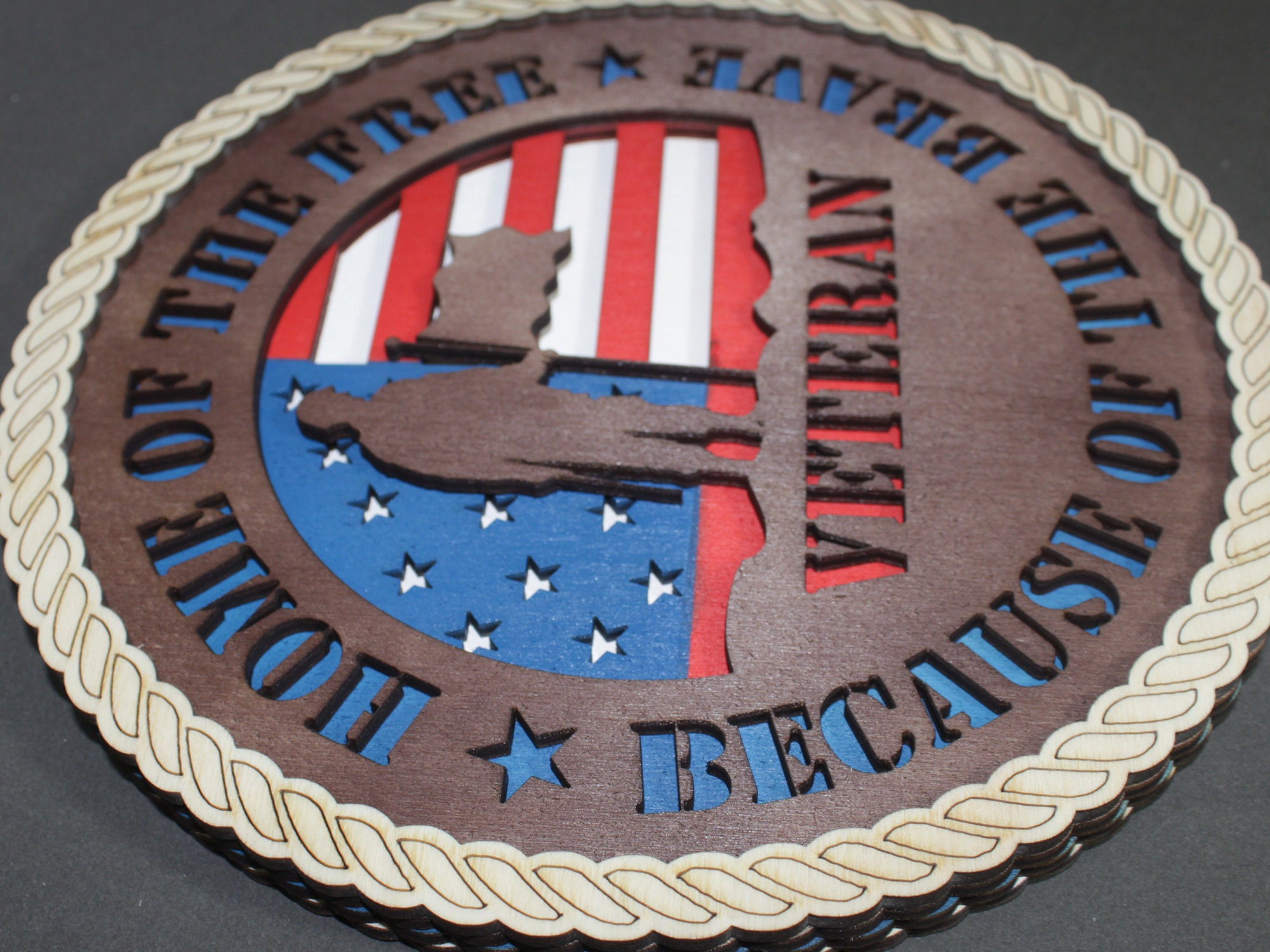 Veteran Plaque SVG, Laser Cut Files, Digital Files for Laser Engraving ...