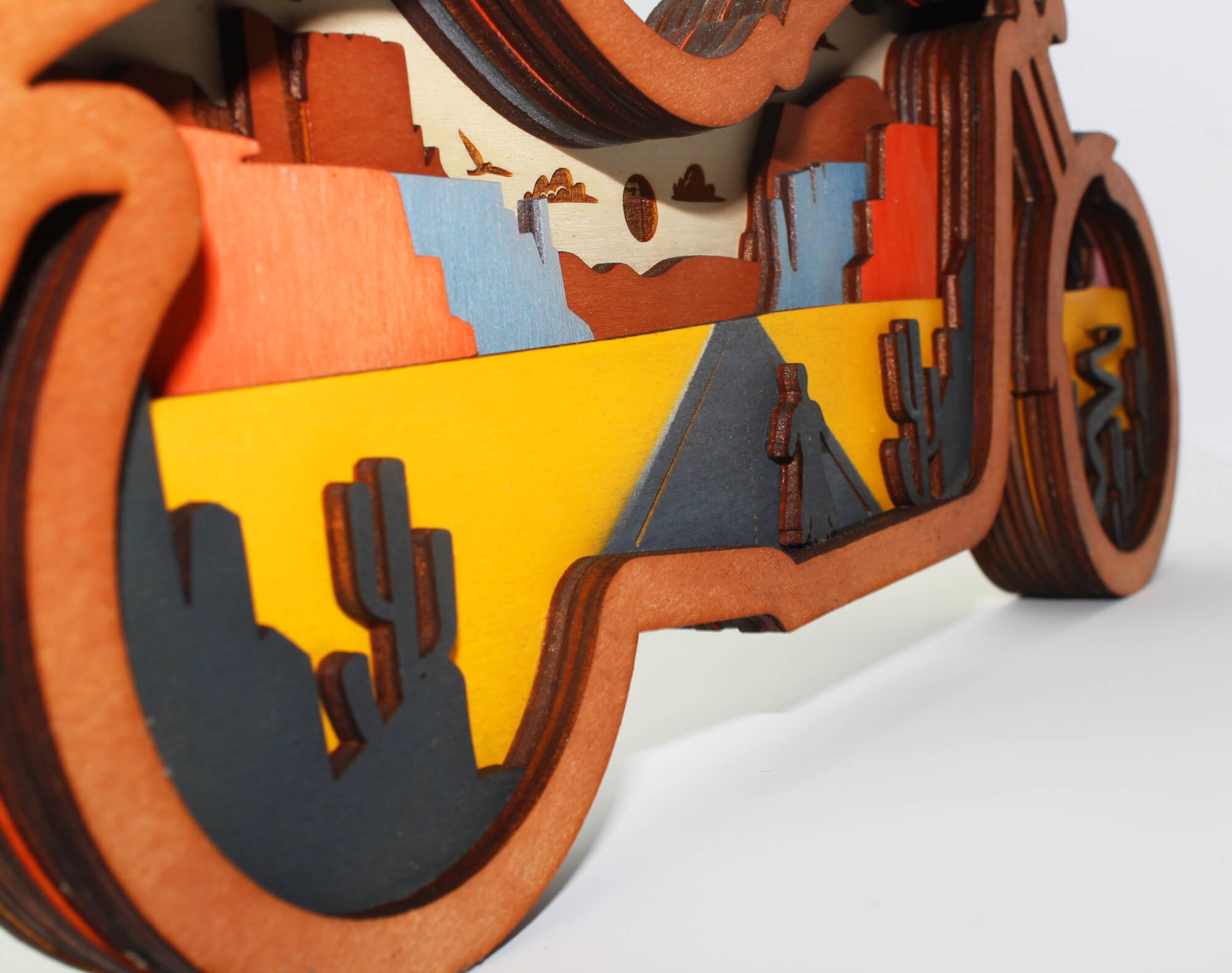 Motorcycle SVG, Laser Cut Files, Layered Motorcycle for Glowforge, 3D ...