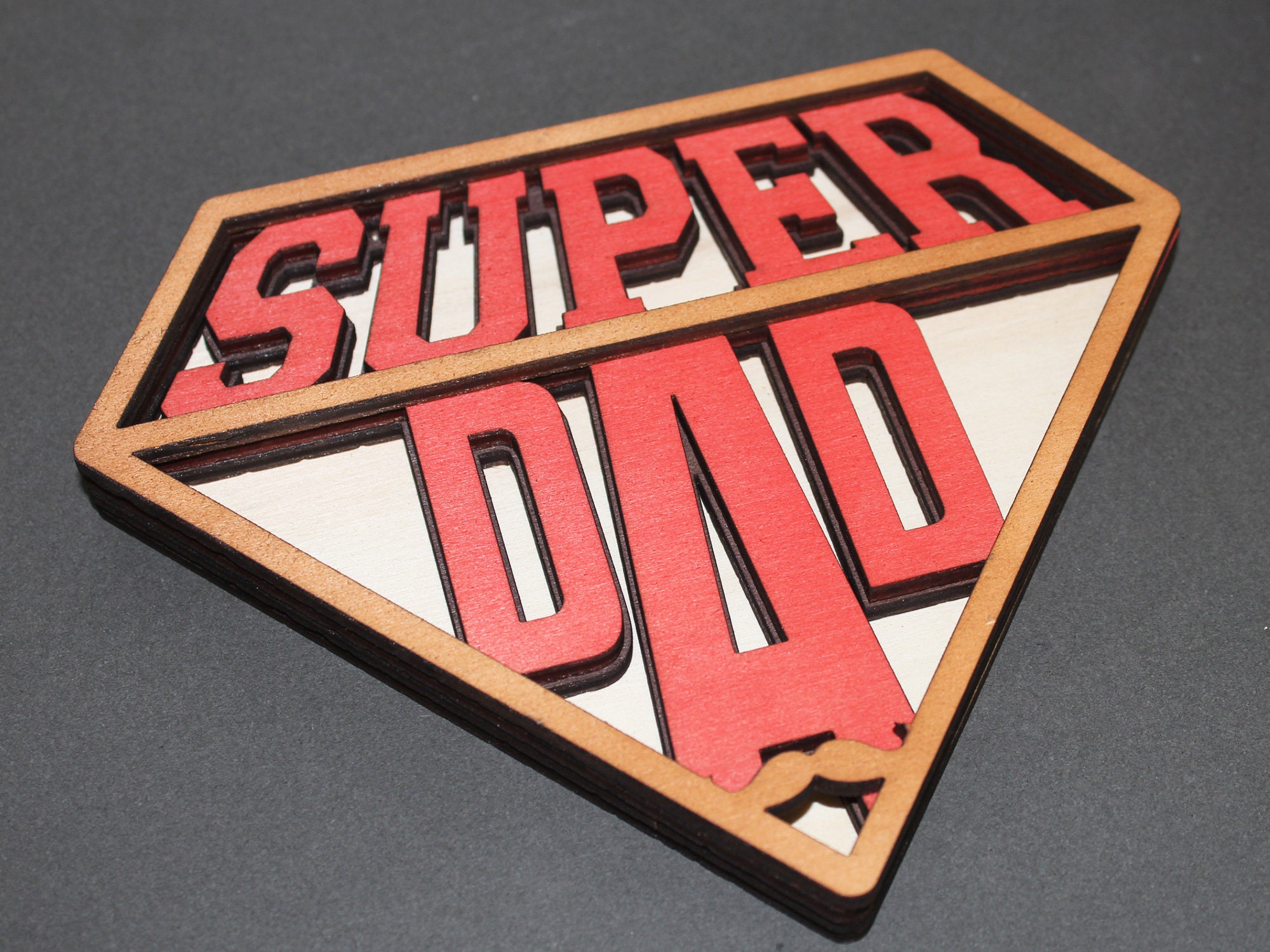 Father's Day Laser Cut File , Father's Day Idea, Super Dad, Project for ...