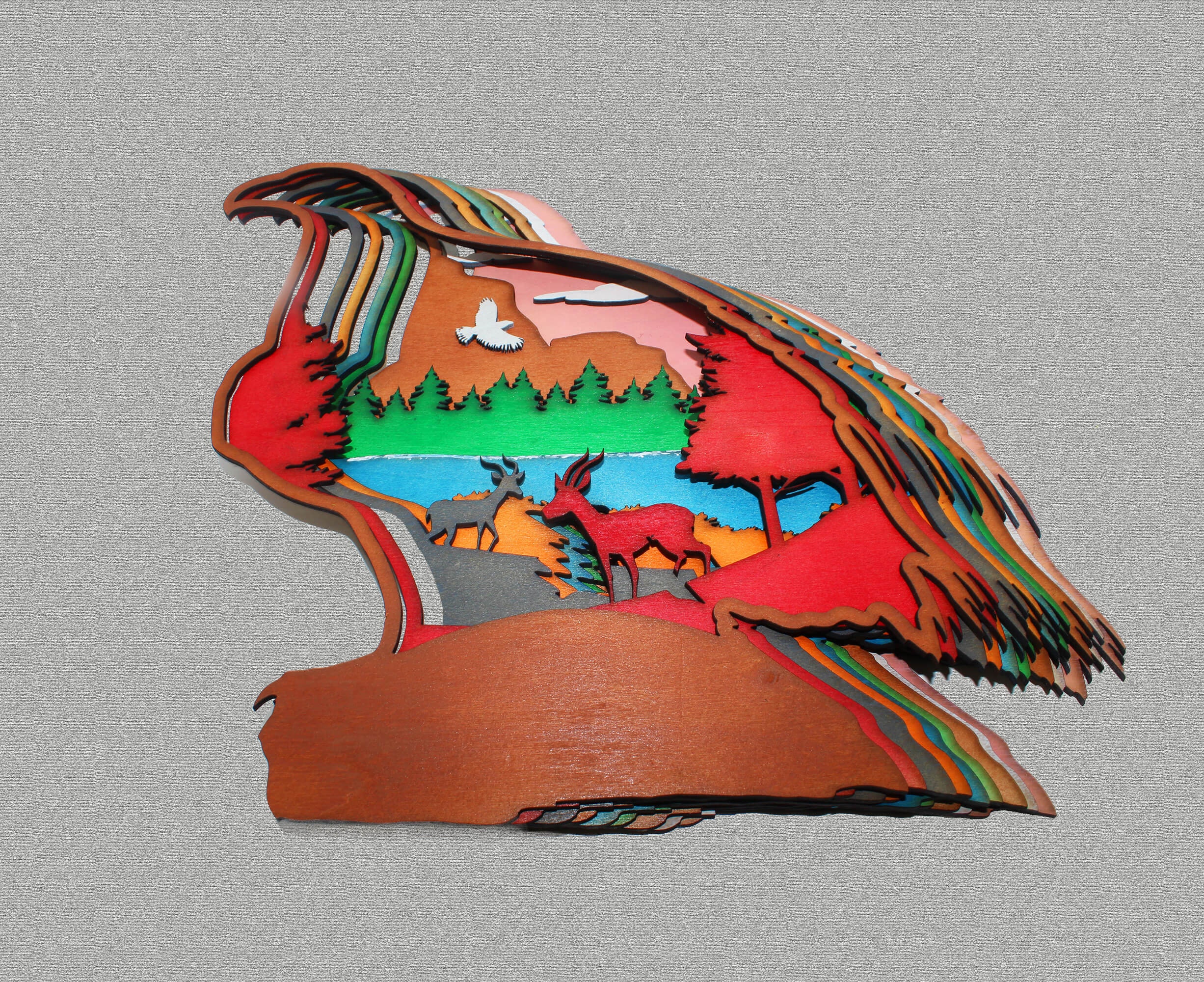 Eagle SVG, Laser Cut File, Layered Eagle for Glowforge, 3D Effect - Etsy