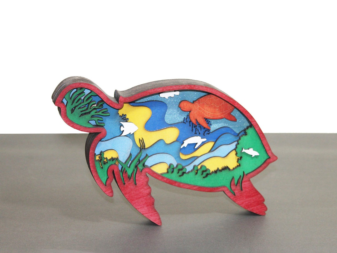 Turtle SVG Laser Cut File Create Stunning Multilayer Designs Layered ...