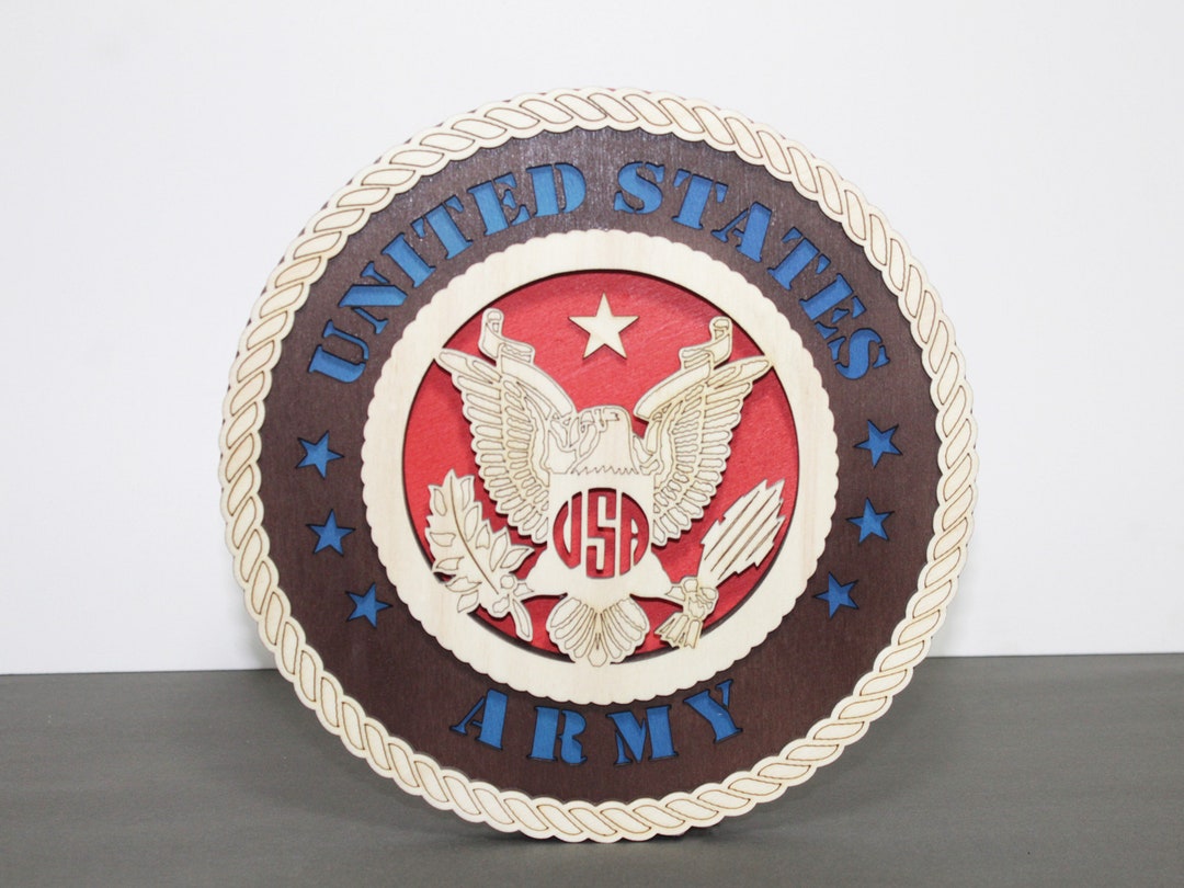 USA Plaque SVG, Army Plaque SVG, Military Plaque, Laser Cut Files ...