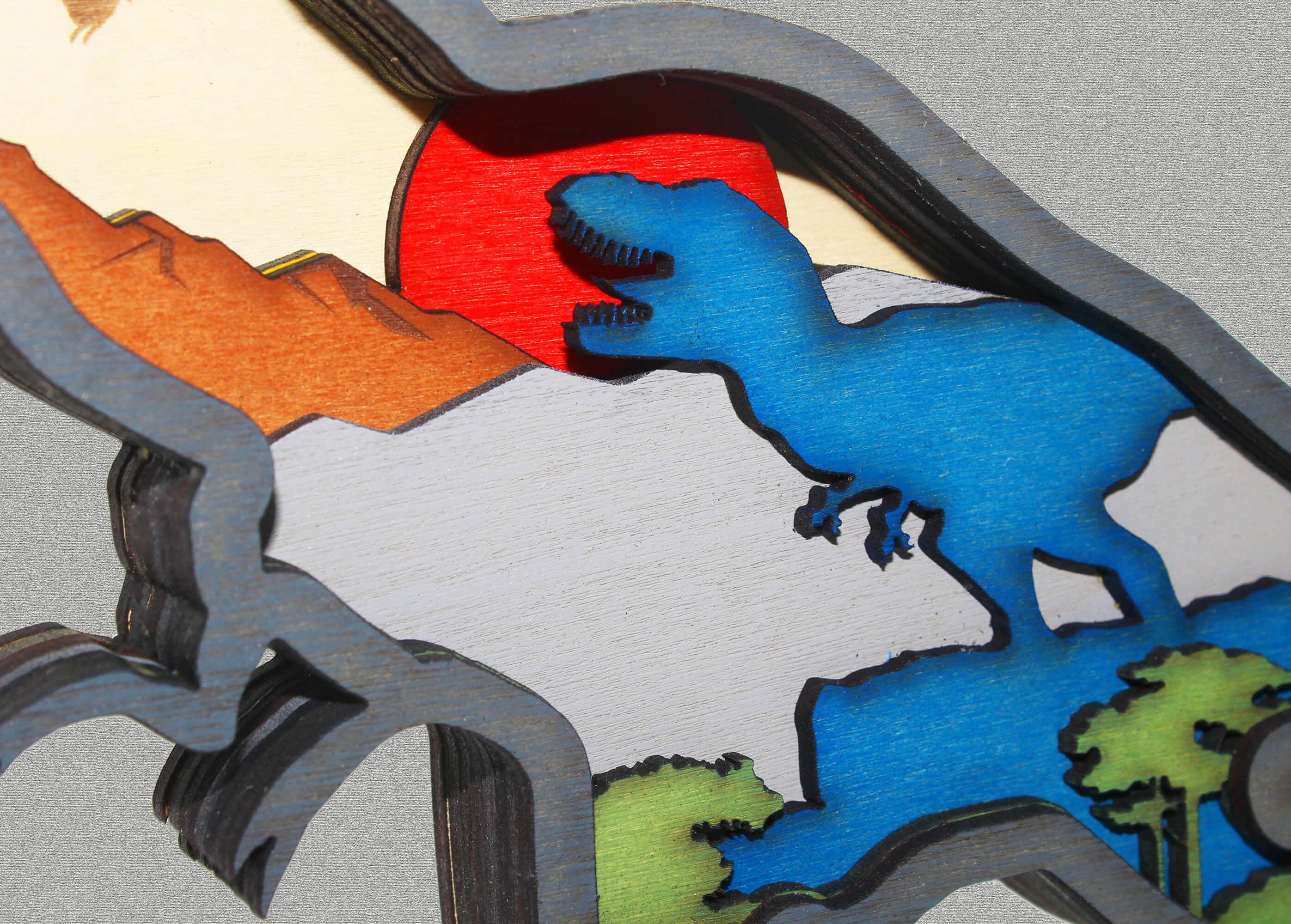 T-rex SVG, Laser Cut Files, Dinosaur SVG for Glowforge, 3D Effect ...