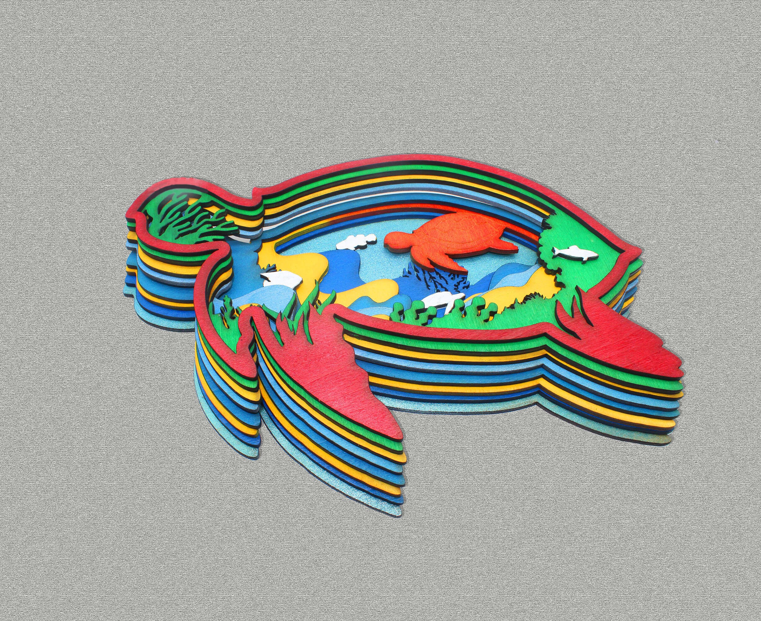 Turtle SVG Laser Cut File - Create Stunning Multilayer Designs ...