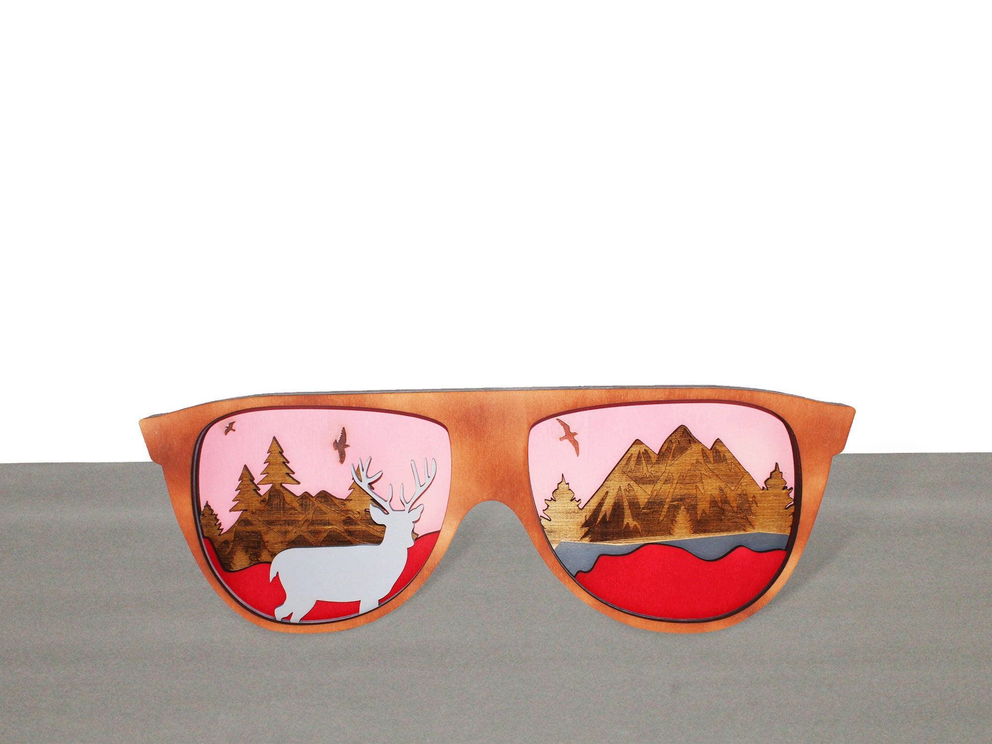 Sunglasses SVG, Laser Cut File, Sunglasses for Glowforge, 3D Effect ...