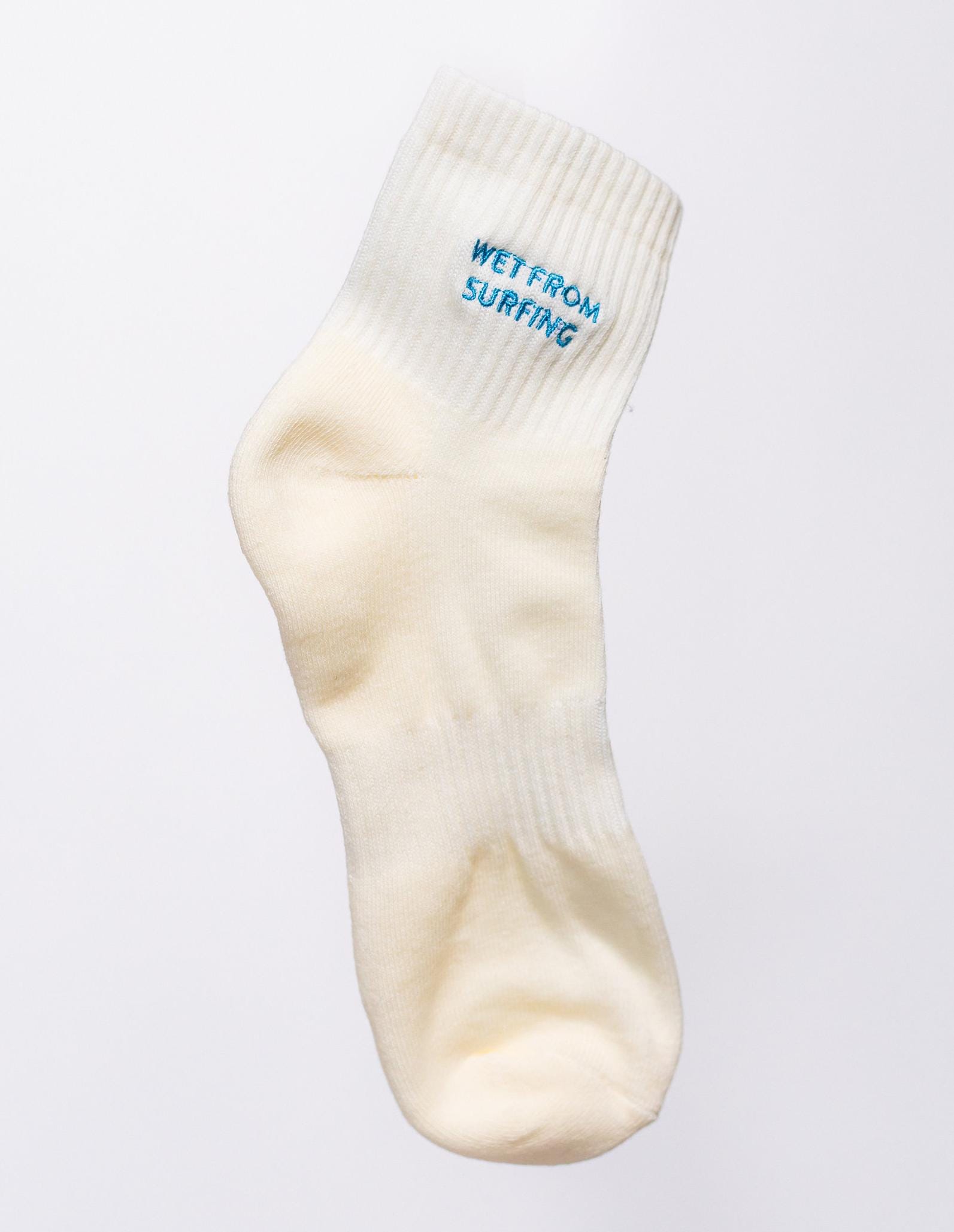 Wet From Surfing | Surf Socks | Surf Lover | off White Cushy Cotton ...