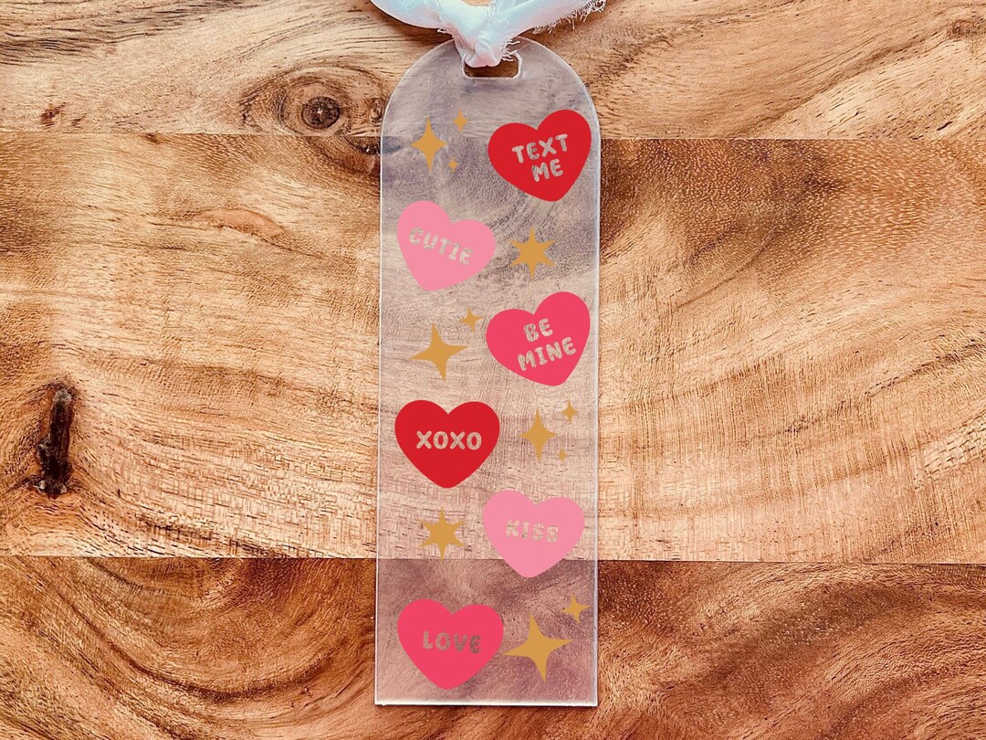 Valentines Bookmark Svg, Heart Candy Bookmark Svg, Love Hearts Svg ...
