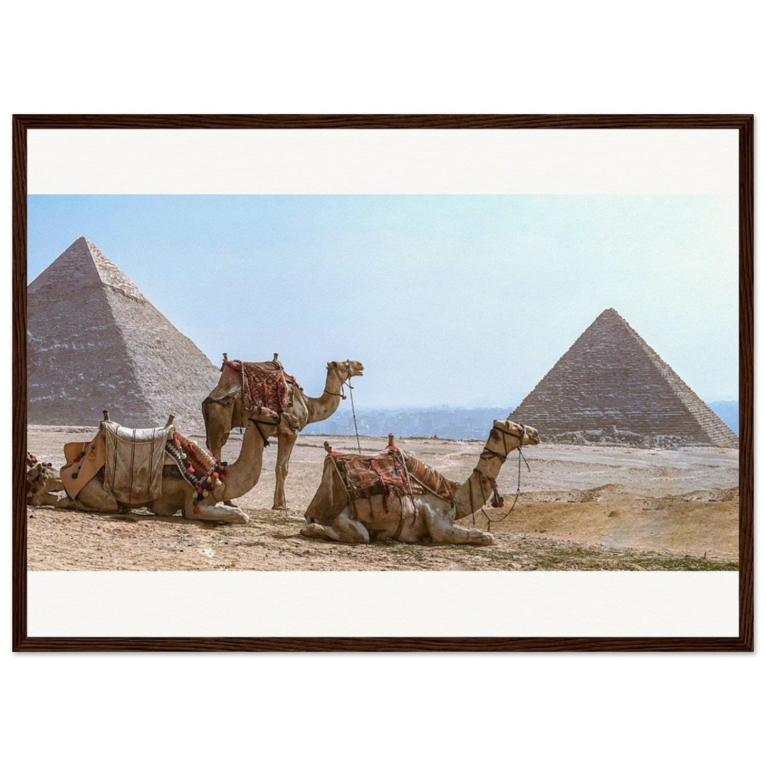 Great Pyramids on the Horizon Wooden Framed Wall Art - Etsy