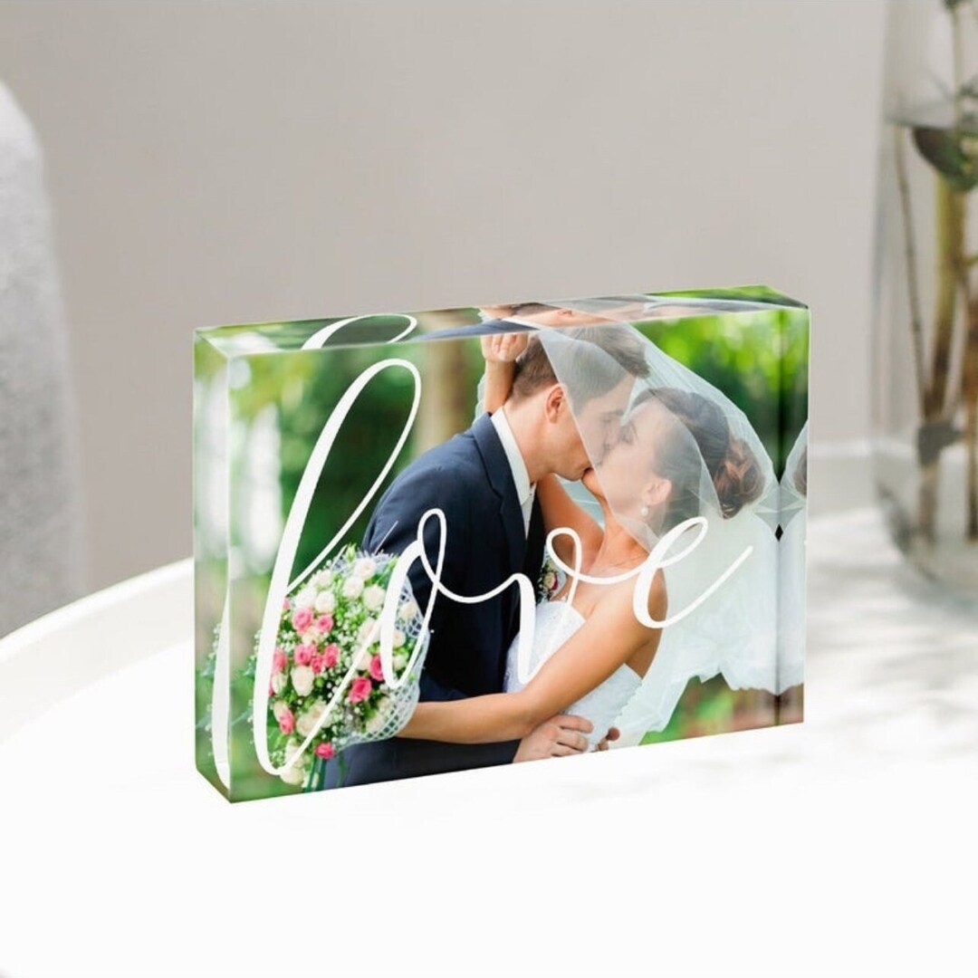 3D Crystal Photo Frame Customizable With Your Image Anniversary Wedding ...