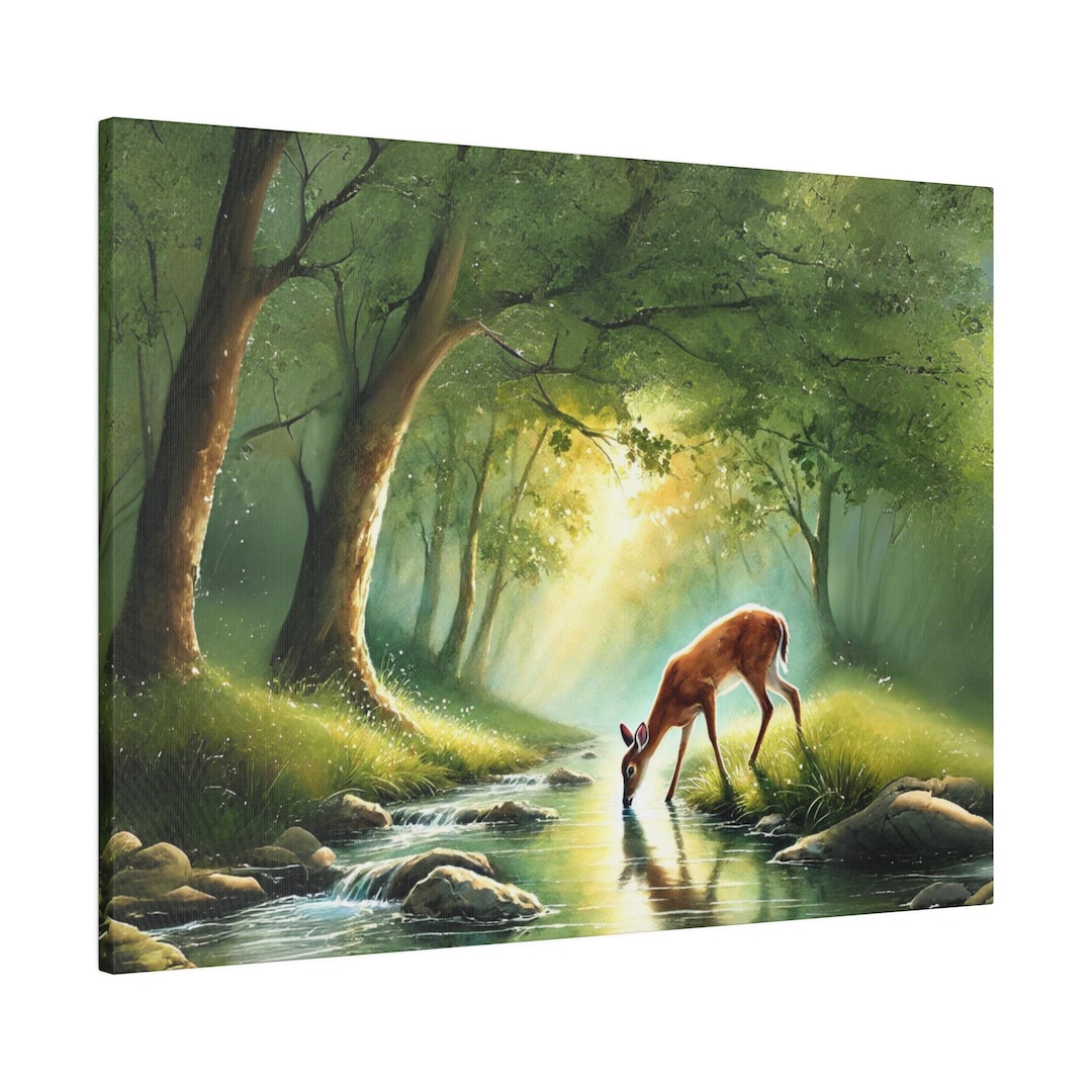 Psalms 42 as the Deer Matte Canvas Print, Christian Artwork From Bible ...