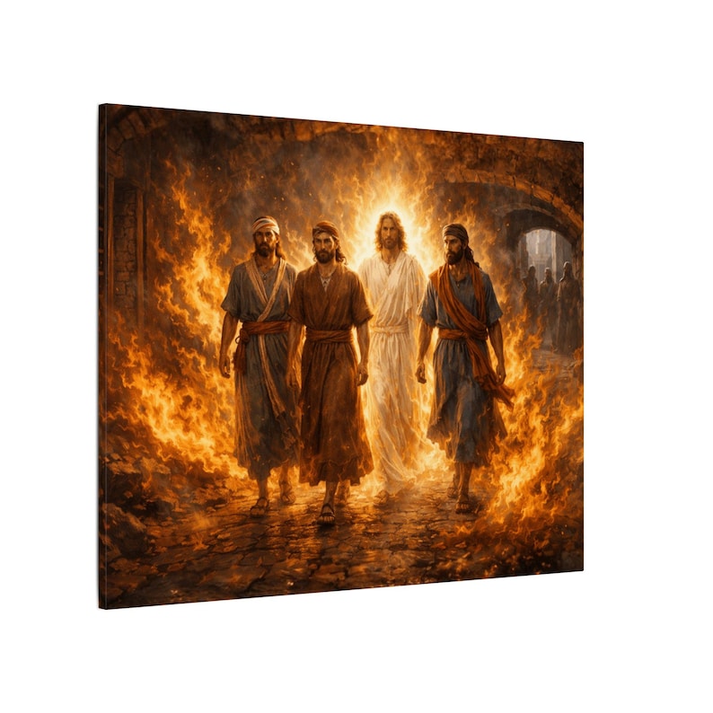 Fiery Furnace Canvas Art, Shadrach, Meshach, Abednego, Daniel 3 - Etsy