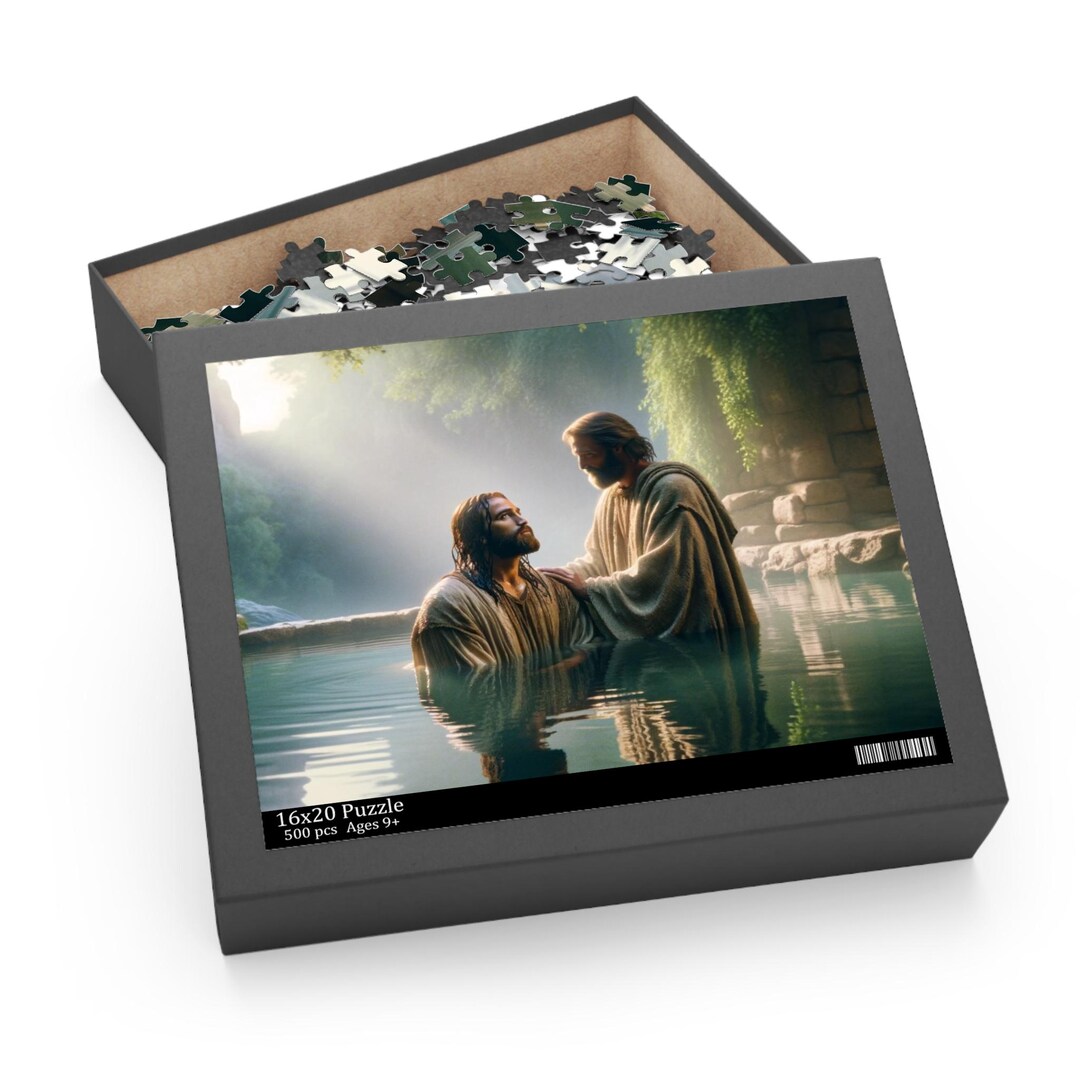 Baptism of Jesus Puzzle ; Bible Story Jigsaw for Christian Home & Gift ...