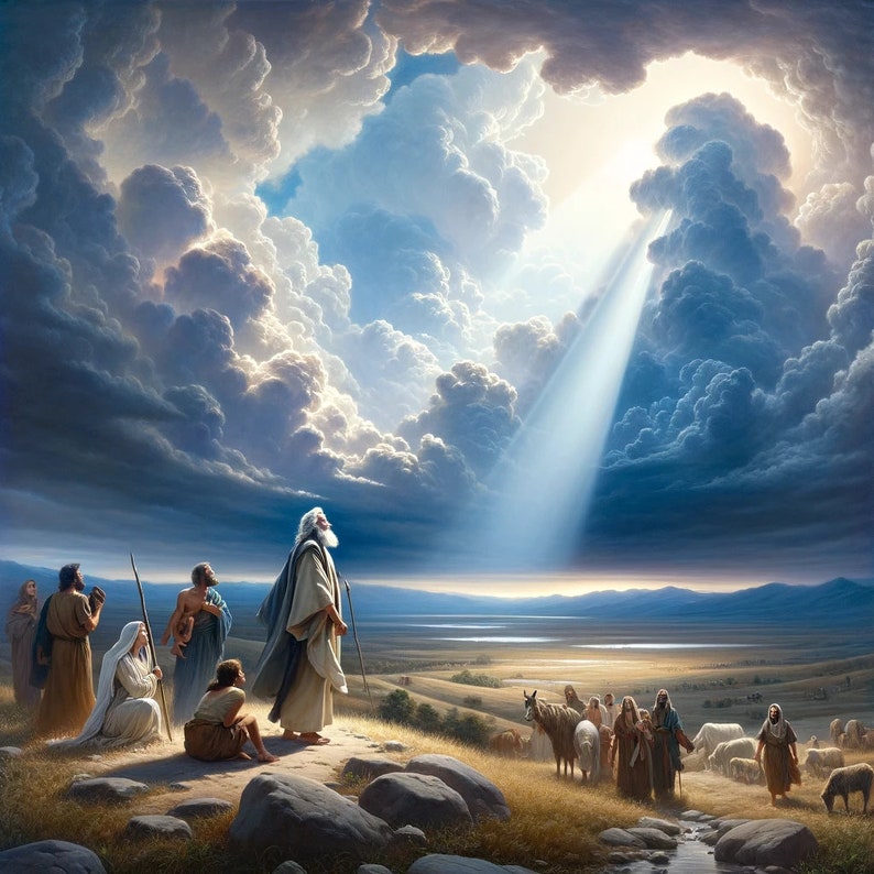 The Call of Abram, God's Covenant With Abraham Bible Story Matte Canvas ...