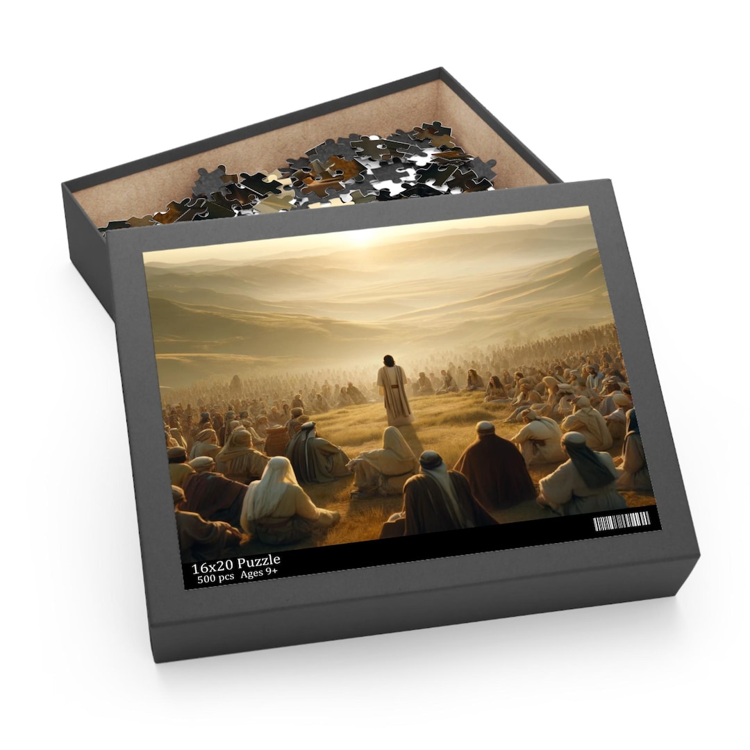 Jesus Feeds the 5,000 Puzzle ; Christian Miracle Jigsaw for Faithful ...