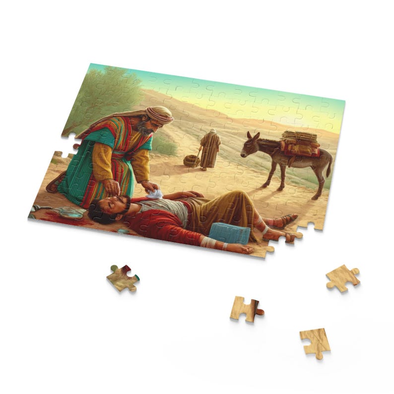 Good Samaritan Jigsaw Puzzle: Bible Story Christian Gift - Etsy
