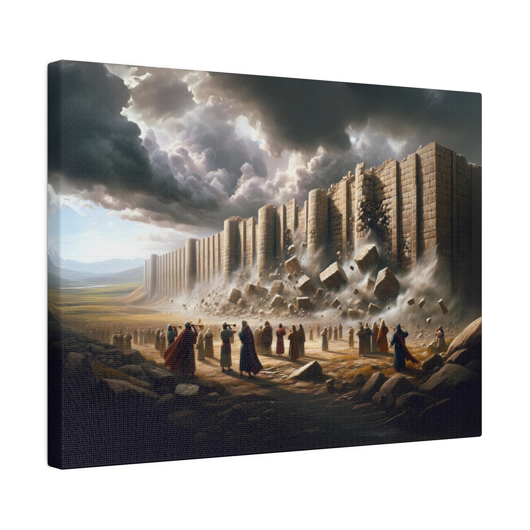 Walls of Jericho Matte Canvas Painting Print, Christian Artwork From ...