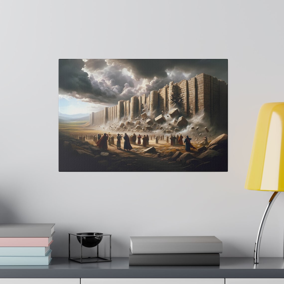 Walls of Jericho Matte Canvas Painting Print, Christian Artwork From ...