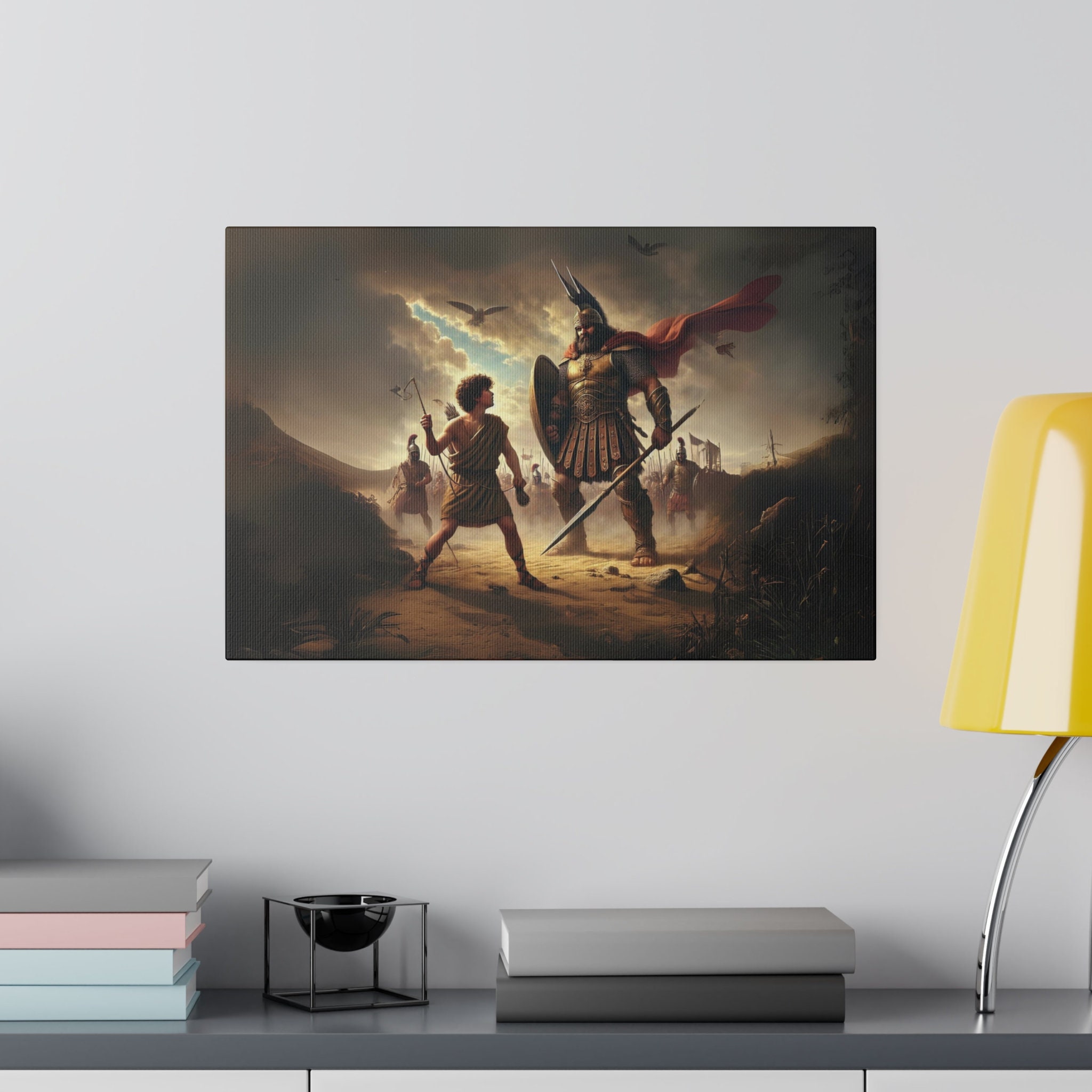 David and Goliath Canvas Print, Christian Artwork From Bible Stories ...