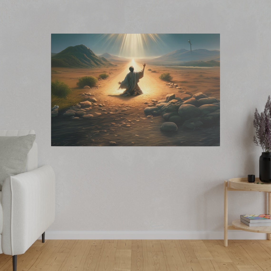 Sauls Conversion: Encountering the Lord to Damascus Matte Canvas Print ...