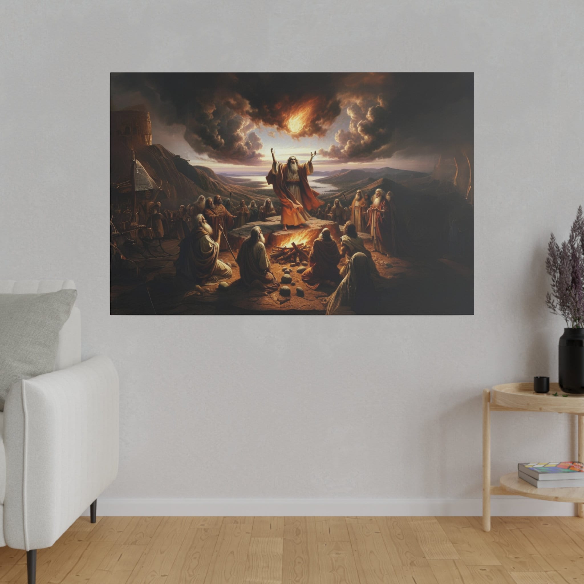 Prophet Elijah at Mount Carmel Canvas Print: Biblical Christian Art - Etsy