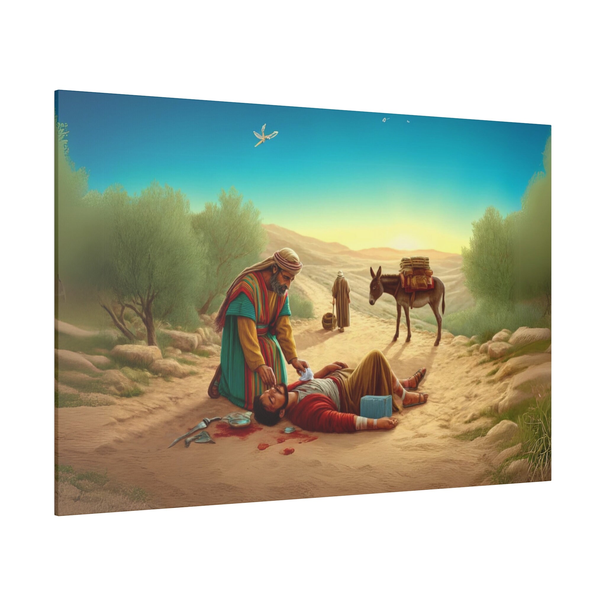 The Good Samaritan Matte Canvas Print, Christian Artwork From Bible ...