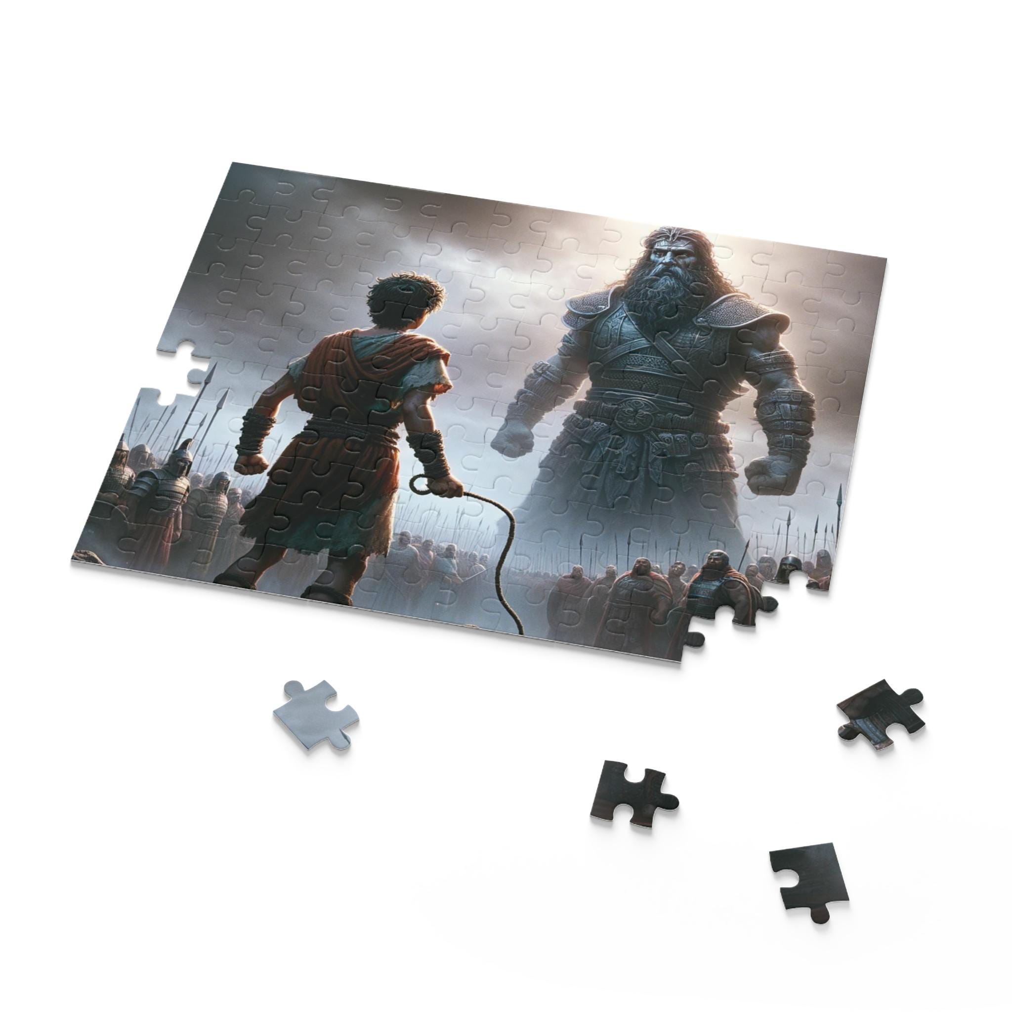 David and Goliath Puzzle ; Bible Story Jigsaw for Kids & Adults ...