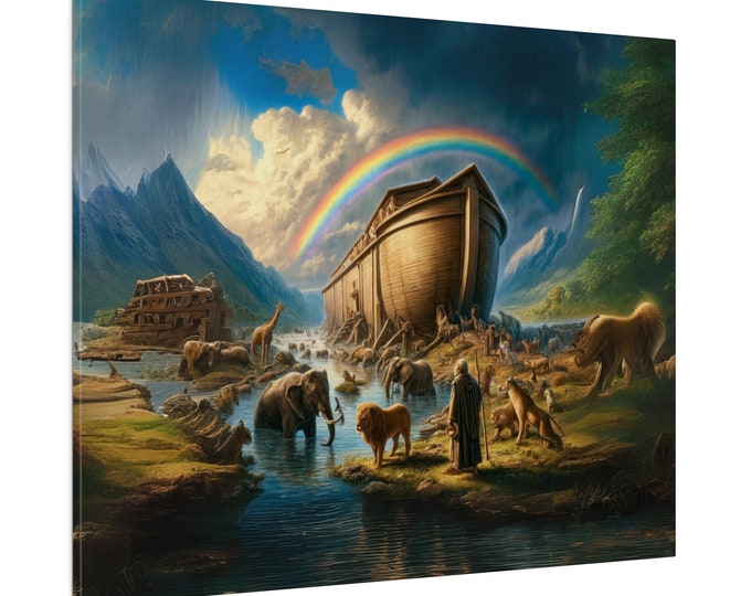 Moses and the Ten Commandments Matte Canvas Print, Christian Artwork ...