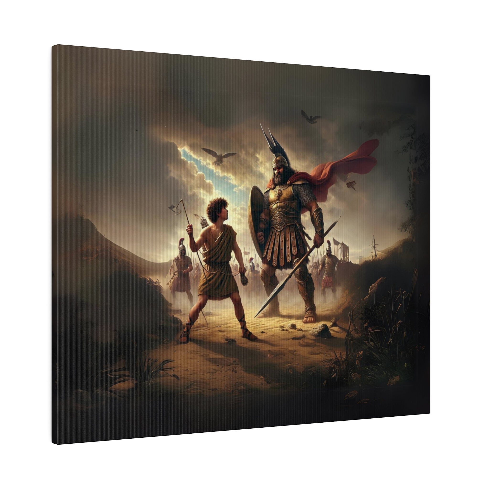 David and Goliath Canvas Print, Christian Artwork From Bible Stories ...