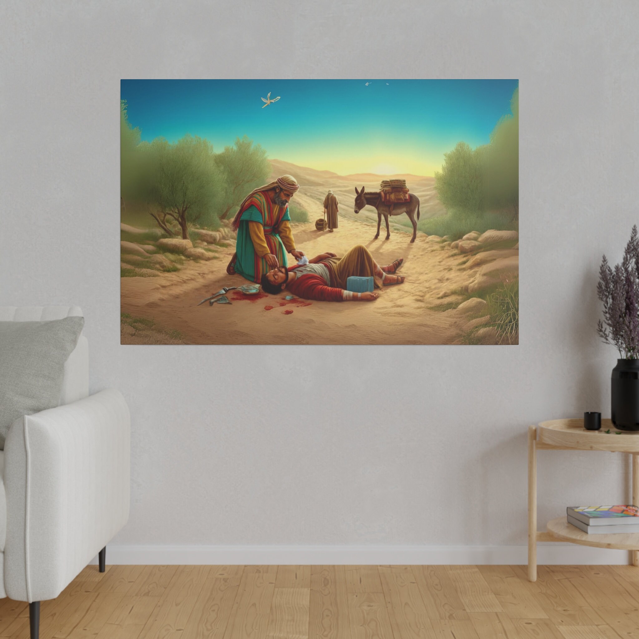 The Good Samaritan Matte Canvas Print, Christian Artwork From Bible ...