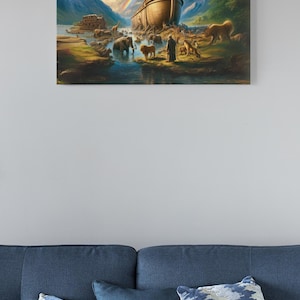 Story of Noahs Ark Matte Canvas Print, Christian Artwork From Bible Stories| Fast Shipping - Etsy