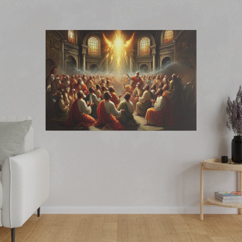 Day of Pentecost Canvas Print: Holy Spirit, Disciples, Christian Art - Etsy