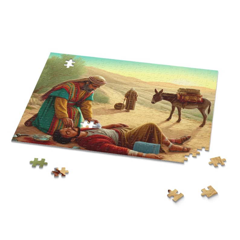 Good Samaritan Jigsaw Puzzle: Bible Story Christian Gift - Etsy