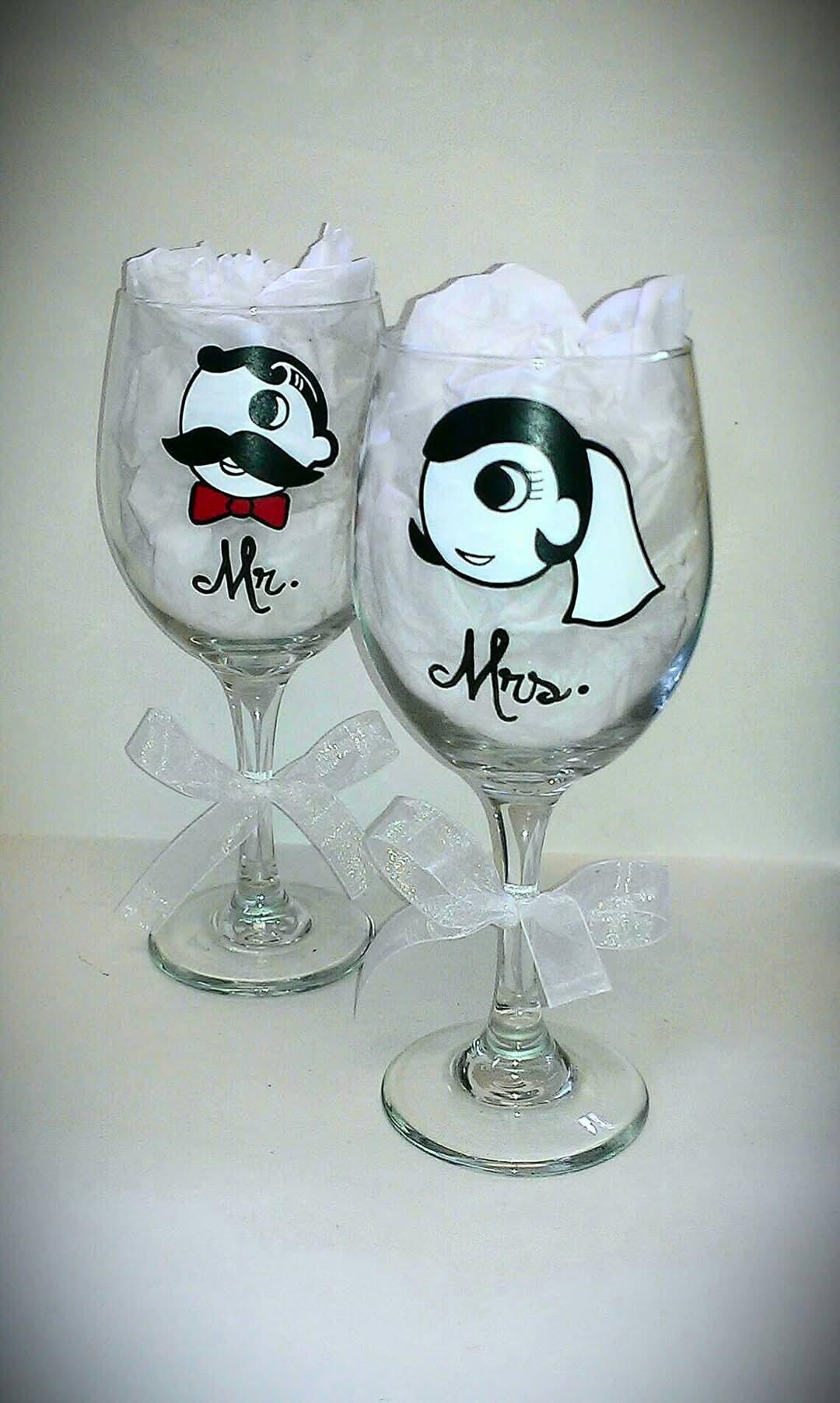Mr. and Mrs. Natty Boh Wedding Glass Set Hand-painted for Marylanders ...
