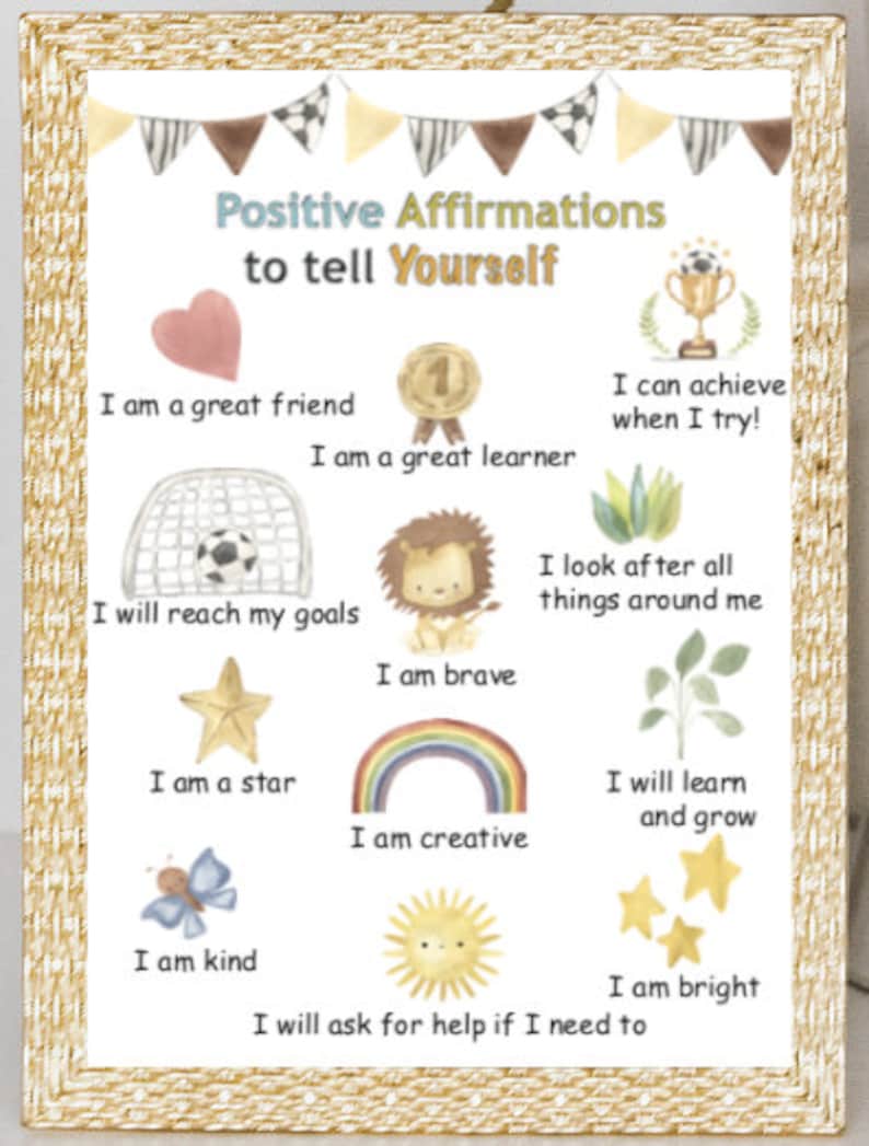 Children Affirmation Poster - Etsy