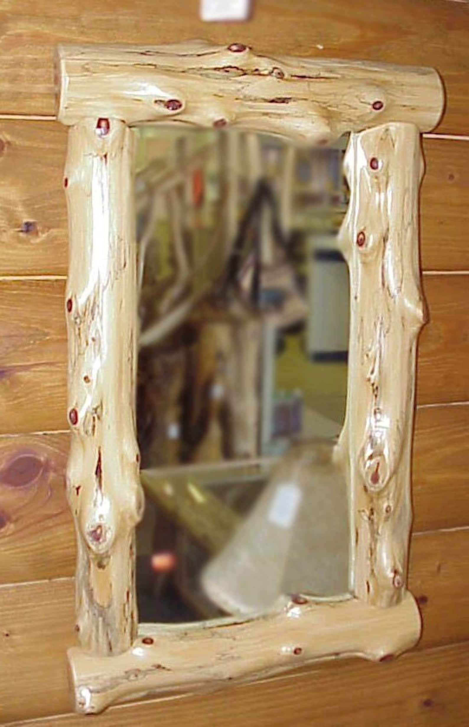 Rustic Cedar Half Log Mirror Frame - Etsy