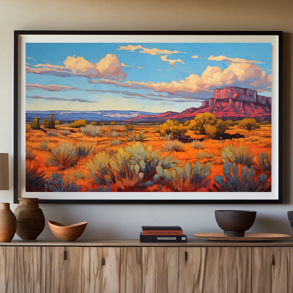 Red Tower by Pinon Mesa Press, Printable Western Landscape Art, Digital ...