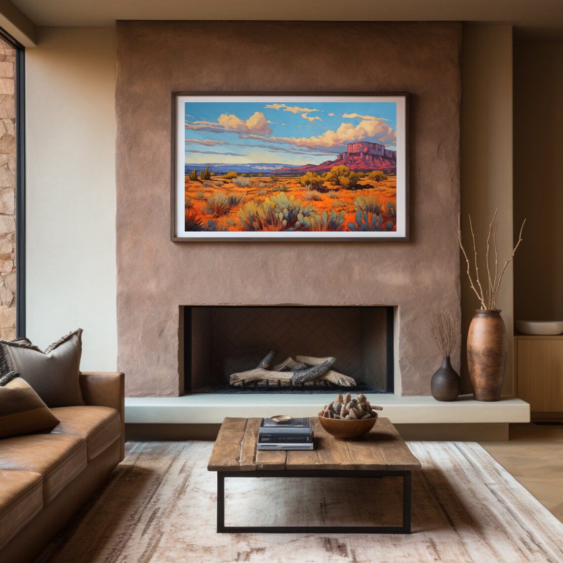 Red Tower by Pinon Mesa Press, Printable Western Landscape Art, Digital ...