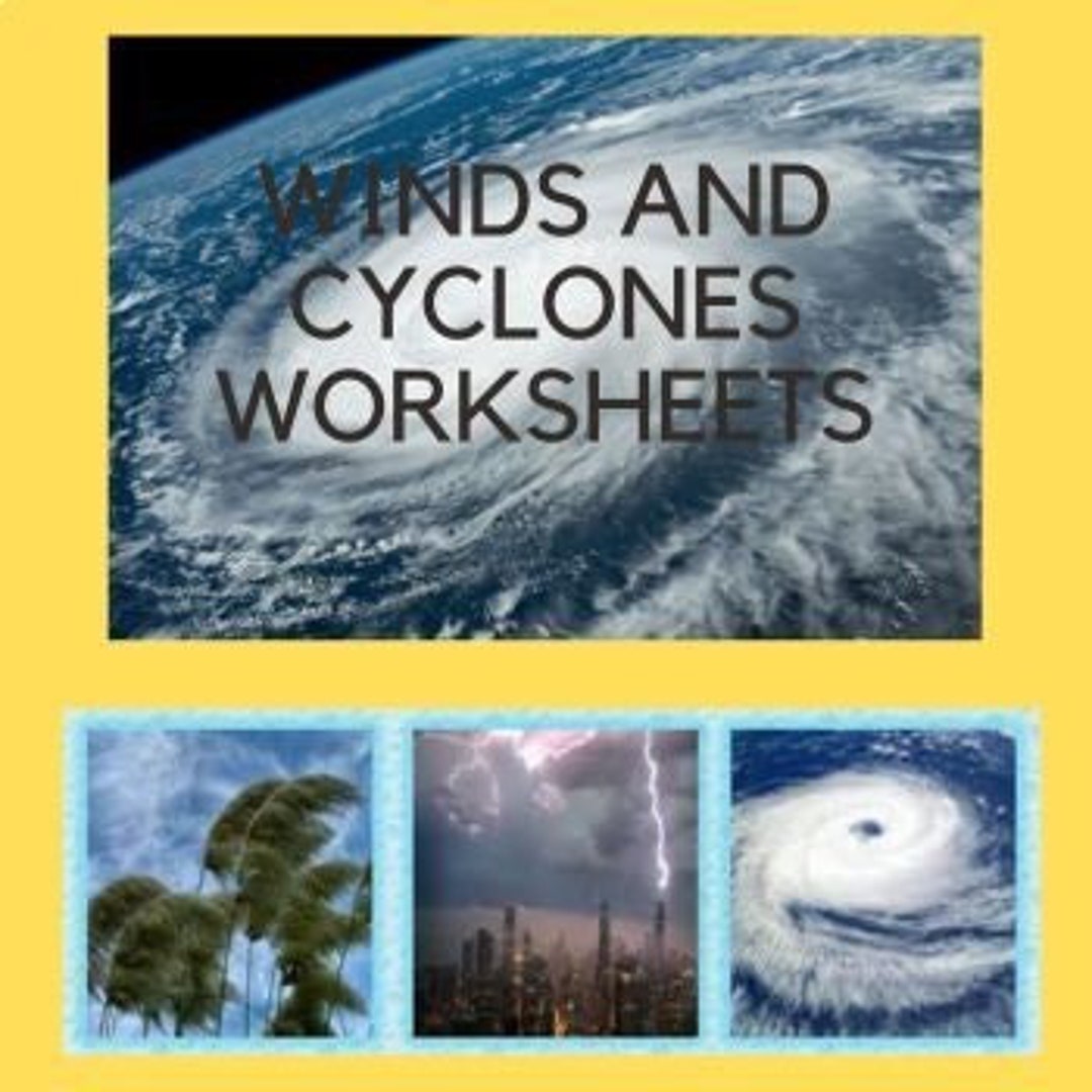 Winds and Cyclones Printable Worksheets for Kids - Etsy