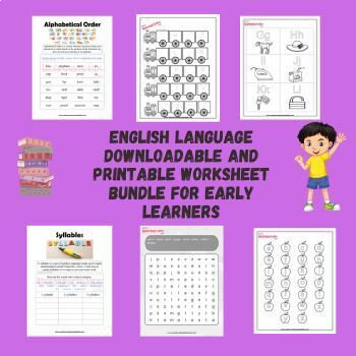 English Worksheets for Grade 1 Practice 200 Printables Bundle - Etsy
