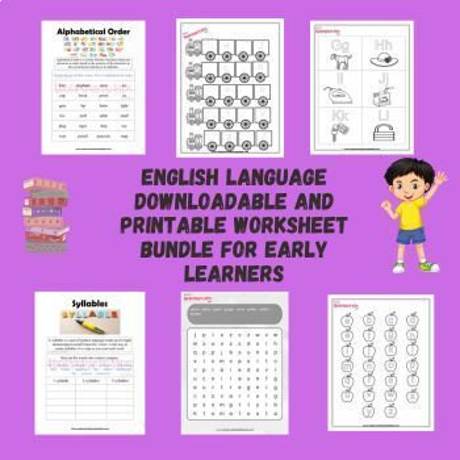 English Worksheets for Grade 1 Practice 200 Printables Bundle - Etsy