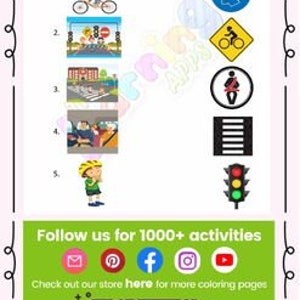 Fun Road Safety Worksheets | Learn With Pictures & Signs - Kids ...